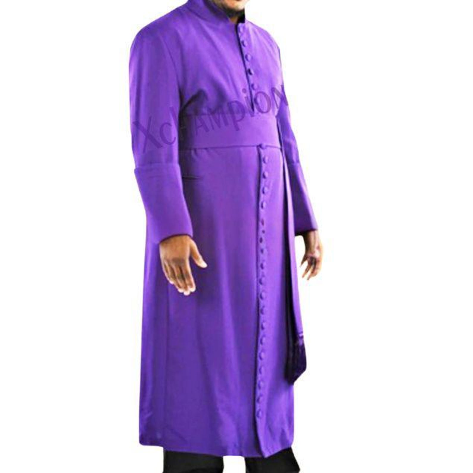 Anglican Line Clergy Robe, Roman Clergy Robe, Preacher Robe, Blue ...