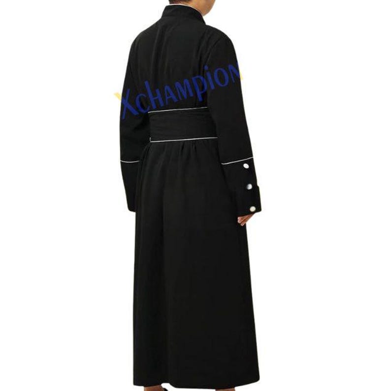 Roman Clergy Robe Black Tropical Priest Vestment Cassock Preacher ...