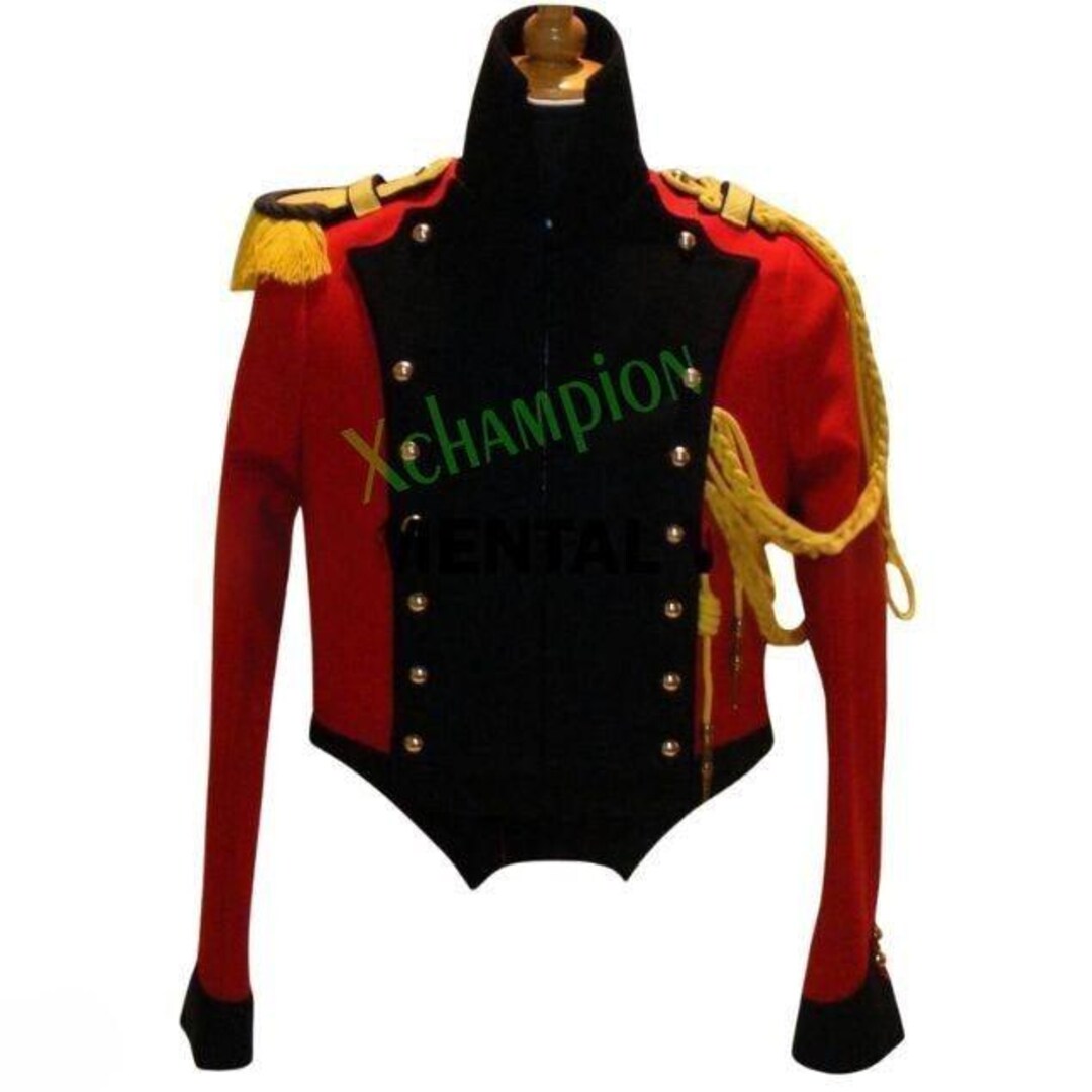 Handmade Red Wool Napoleon Lancer Tailcoat – Empire Style Military ...