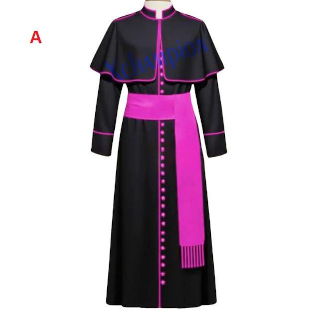 Priest Clergy Robe Black Tropical Christmas Bishop Spirit Cossack ...