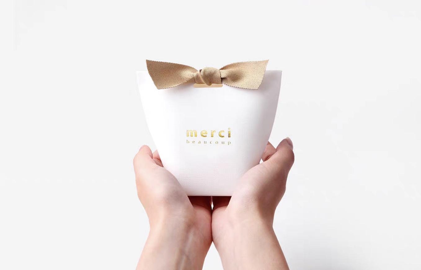 Set of Merci Gift Favor Bag | Thank You, Wedding, Event, Brand ...