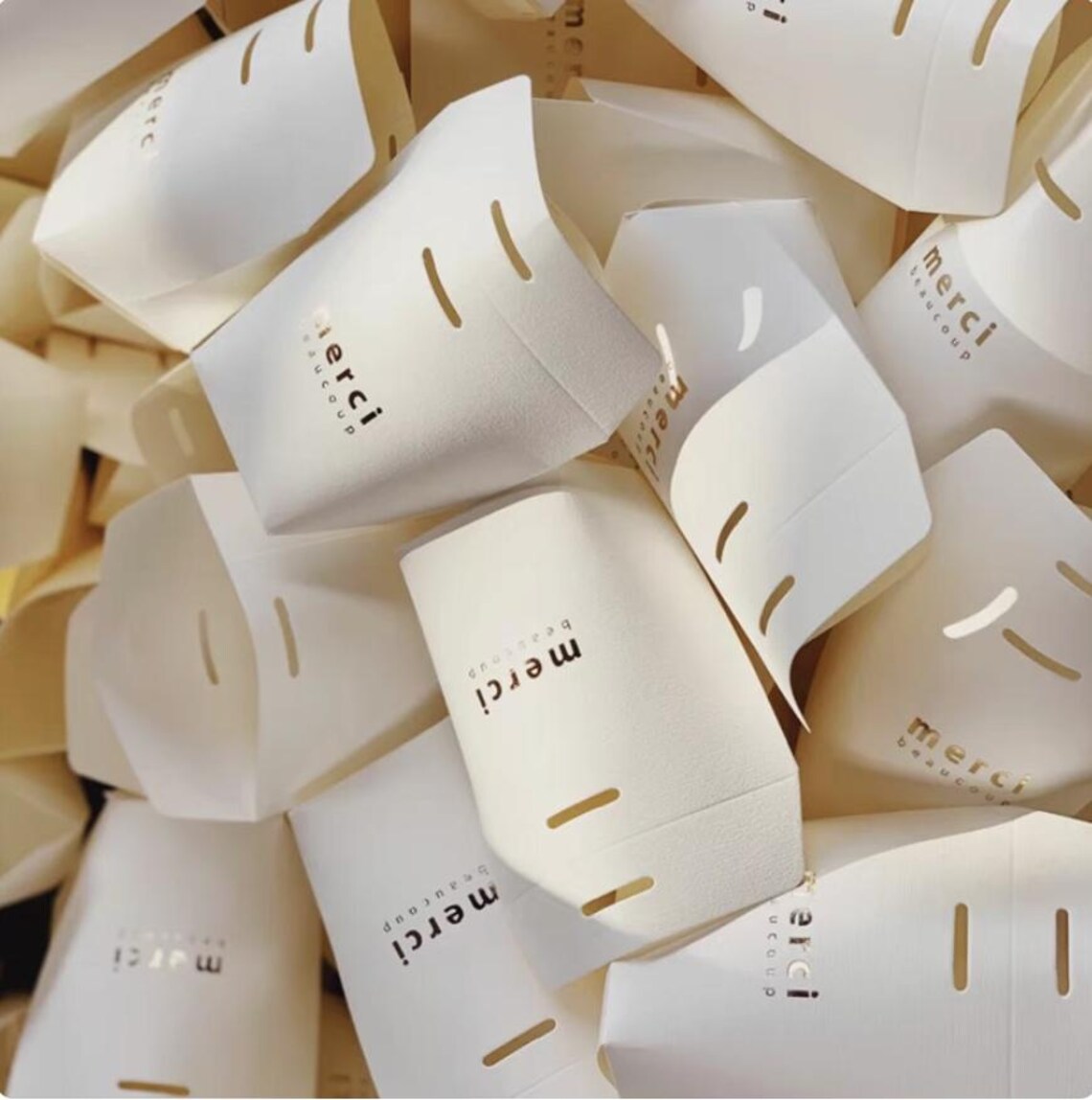 Set of Merci Gift Favor Bag | Thank You, Wedding, Event, Brand ...