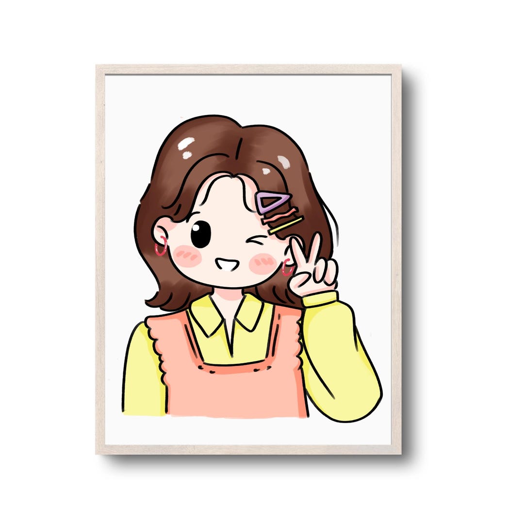 Custom Kawaii Portrait, Couple Portrait, Cartoon, Couple Gift ...