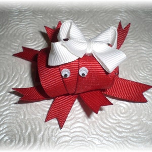 Crab Hair Bow, RED Crab Hair Clip - Etsy