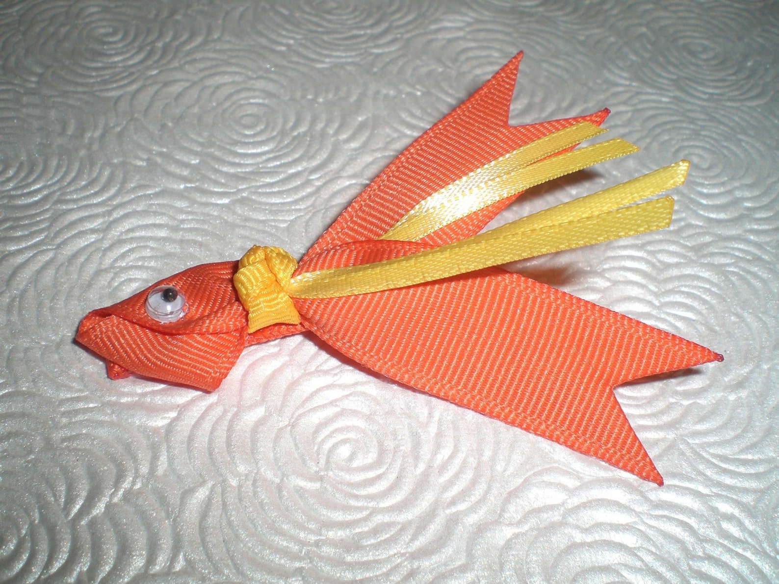 Goldfish Hair Bow - Fish Hair Clip - Orange Fish Clip -fish Bow - Etsy