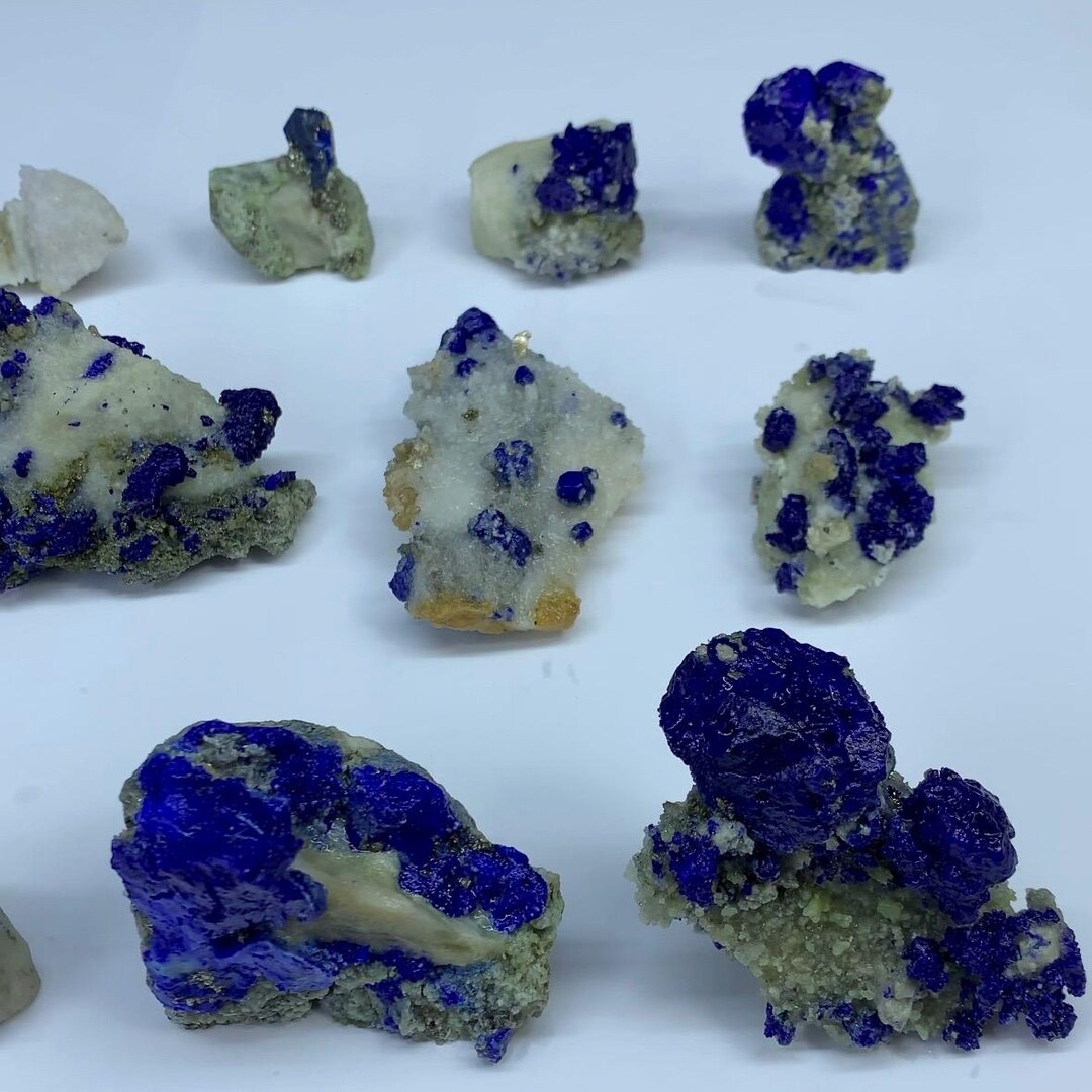 Premium Lazurite Specimen Lot | 21 Pieces | 1.85 Kg | Deep Blue Afghan ...