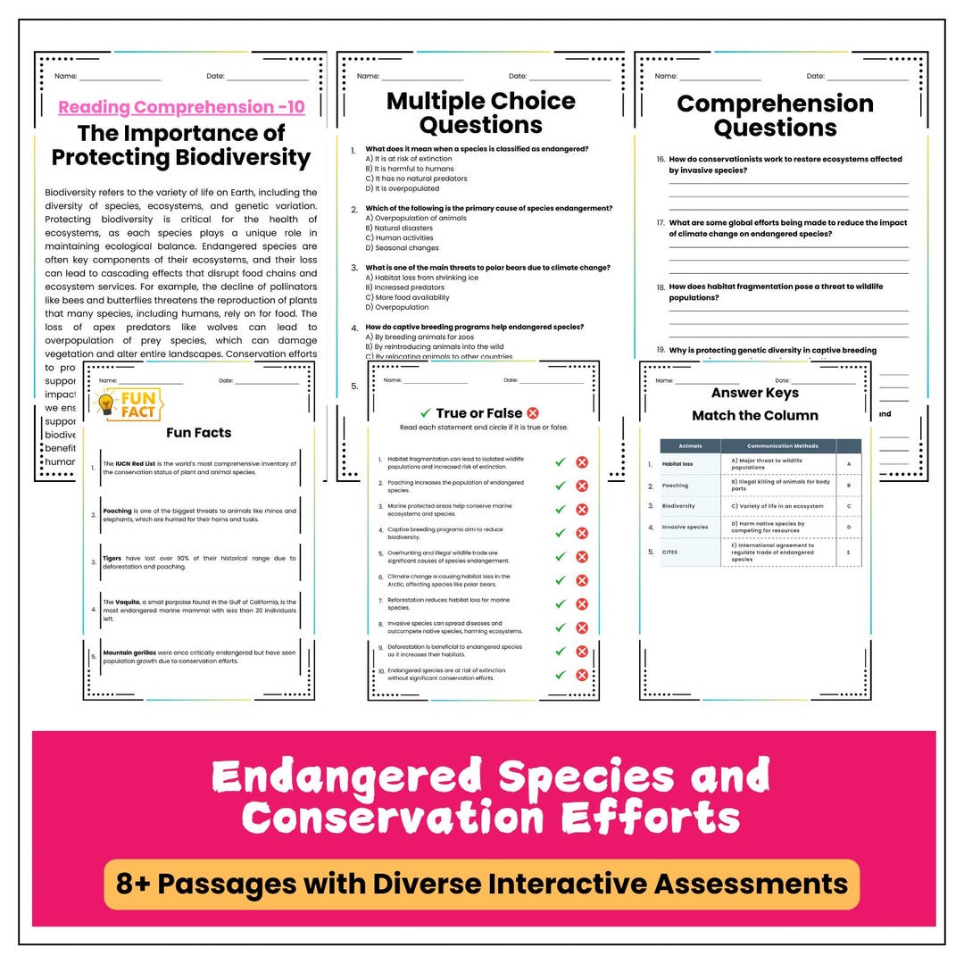 Endangered Species and Conservation Efforts - Comprehensive Science ...