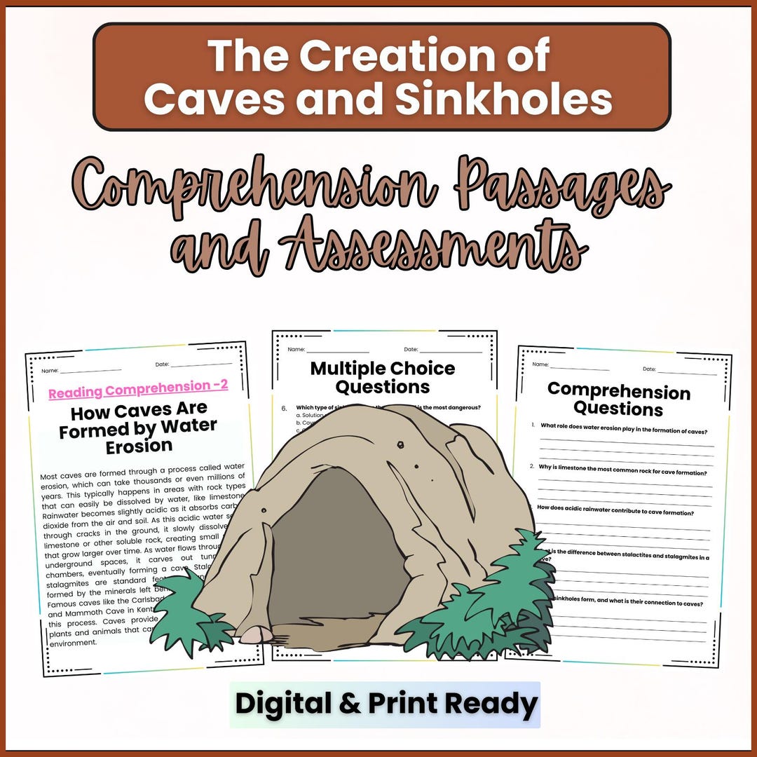The Creation of Caves and Sinkholes - Reading Passages With Multiple ...