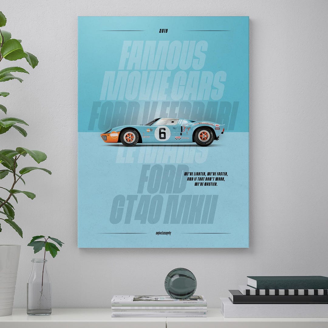 Movie Cars - Ford V Ferrari Poster - Etsy