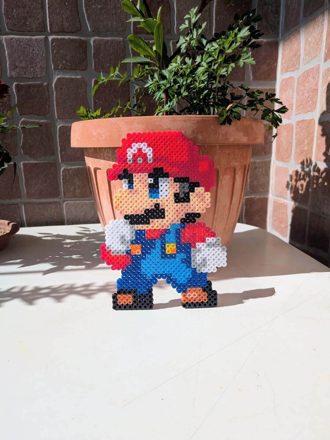 Super Mario Pixel Art – Handmade Beaded Figurine - 18cm + FREE Random ...