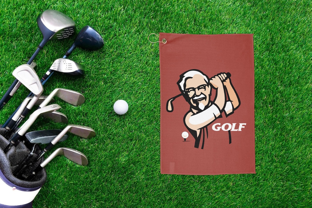 Funny KFC Inspired Golf Towel | Perfect Gift for Golfers, Fun Golf ...