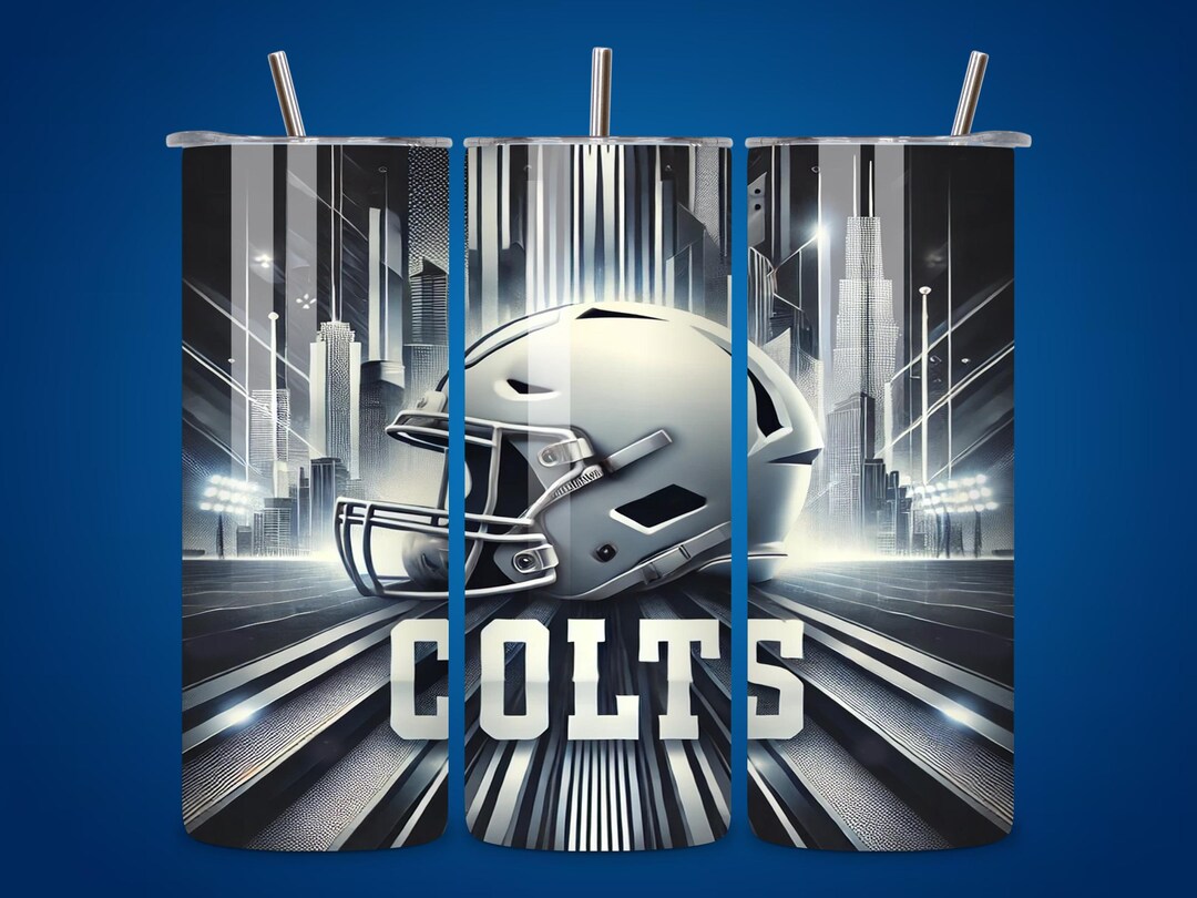 Colts Tumbler Wrap, 20oz Skinny Sublimation Design (digital Download ...