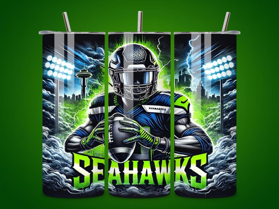 Seahawks Tumbler Wrap, 20oz Skinny Tumbler, Seamless PNG (digital ...