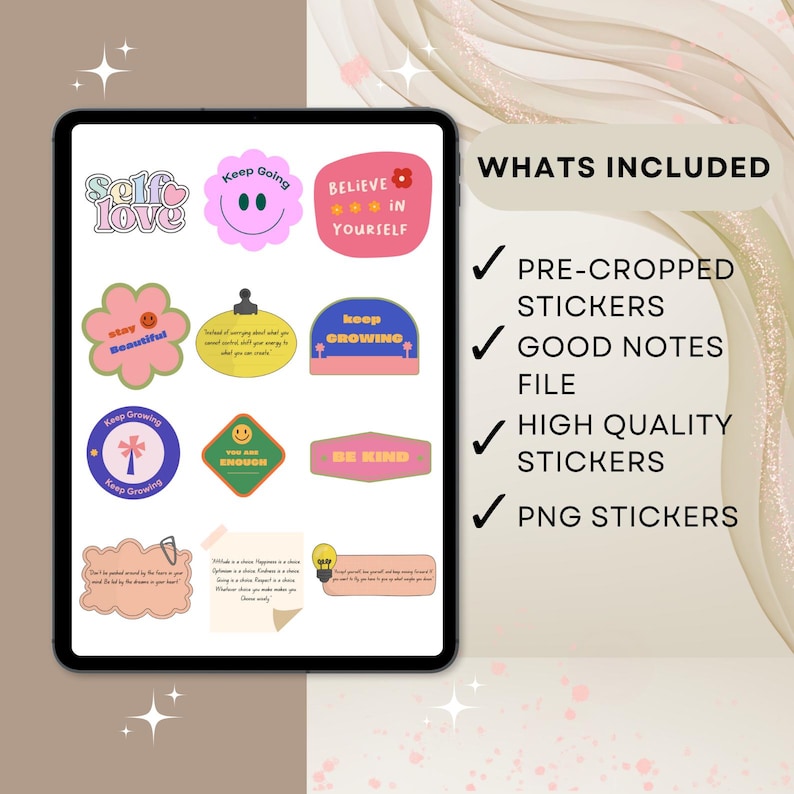 150+ Affirmation Digital Stickers, Motivational Planner Stickers ...