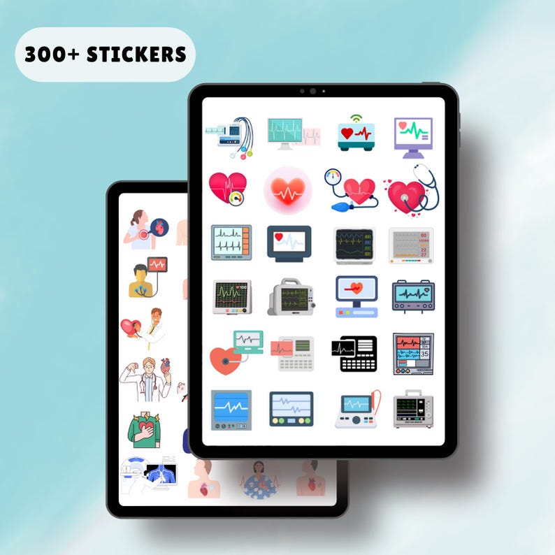 EKG Digital Stickers for Goodnotes: Medical Student Planner (2025-26 ...