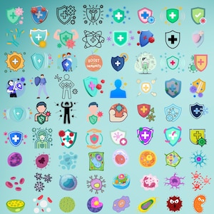 Immune System Stickers for Goodnotes, Pre Cropped Pngs, Human Body ...