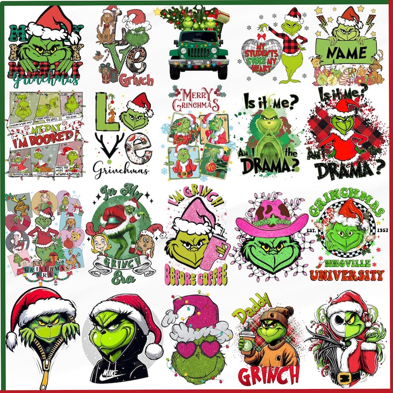 8,000+ Christmas PNG Mega Bundle | Merry Christmas Designs | Grinch ...