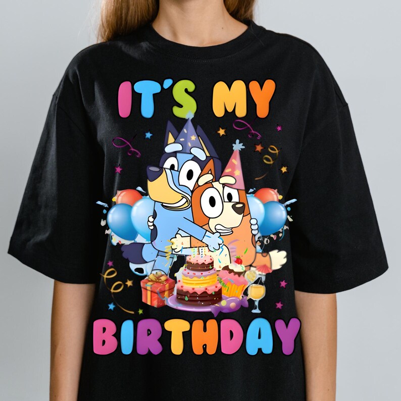 Blue Dog Birthday PNG |cute Puppy Birthday Sublimation Design Printable ...