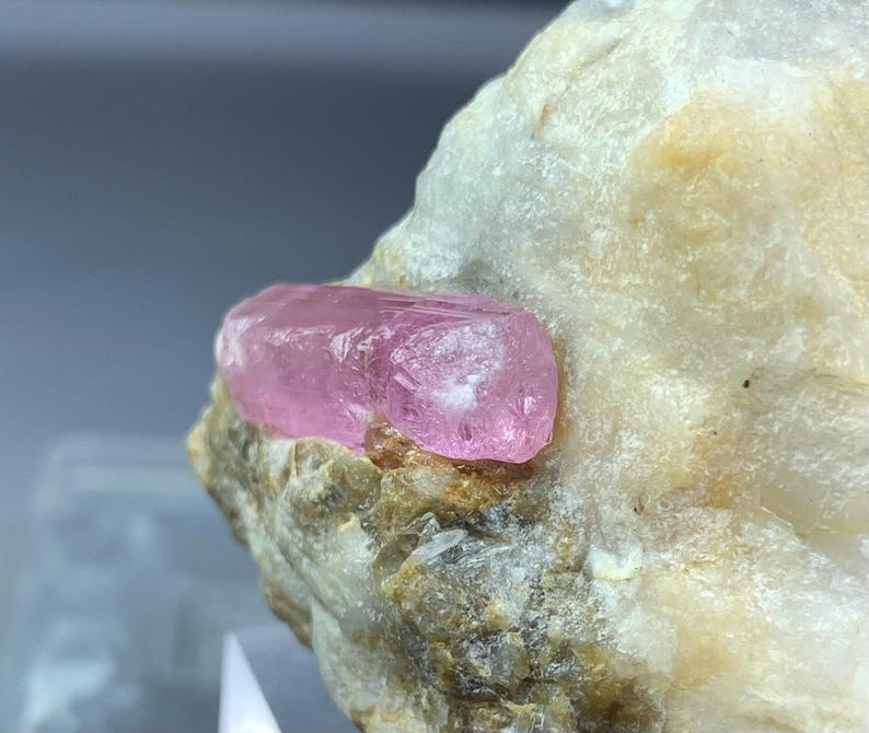 Rare Pink Topaz Crystal on Matrix | Gemmy Striated Specimen From ...