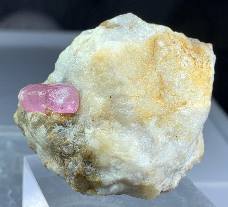 Rare Pink Topaz Crystal on Matrix | Gemmy Striated Specimen From ...