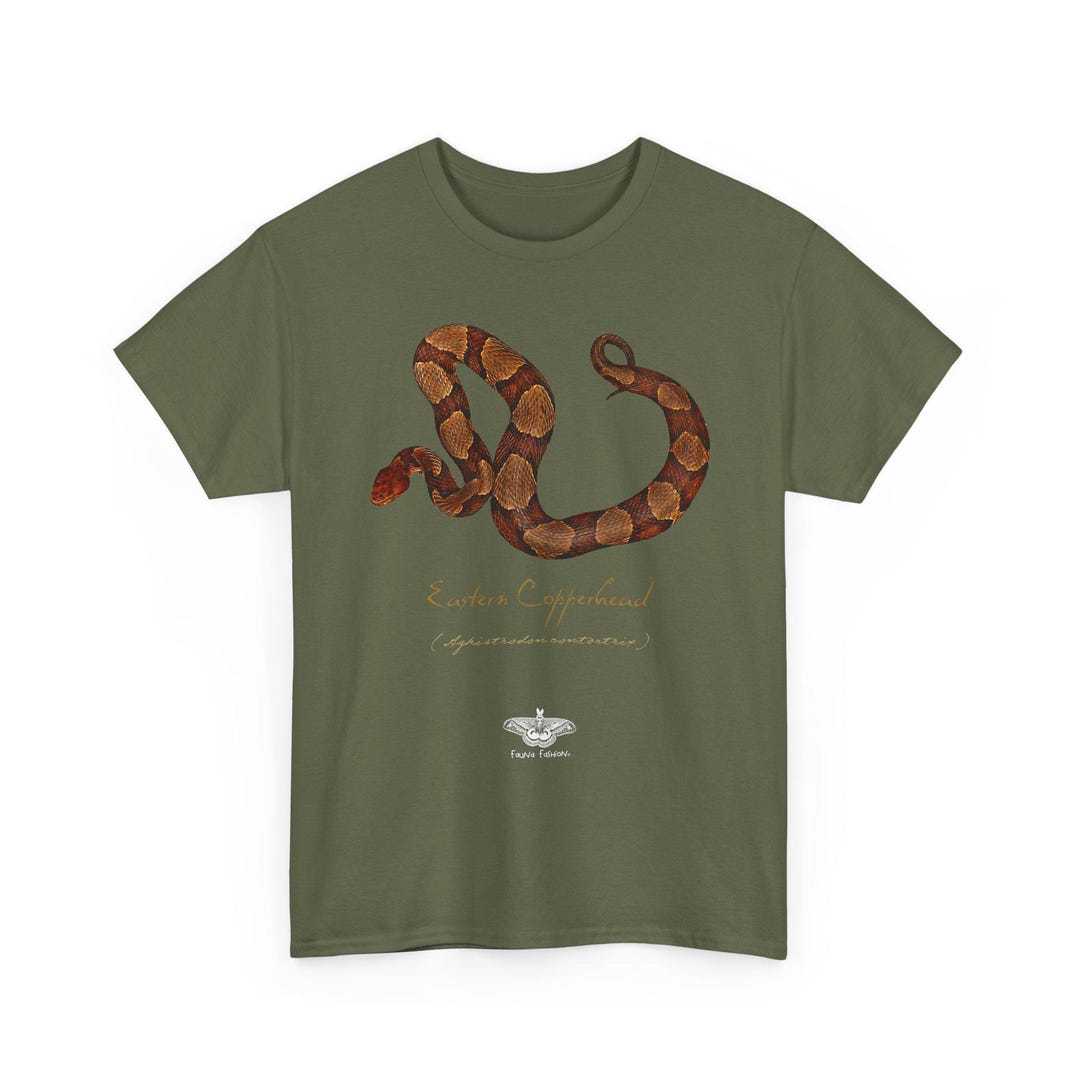 Eastern Copperhead Snake T-shirt, Unisex Cotton Tee - Etsy