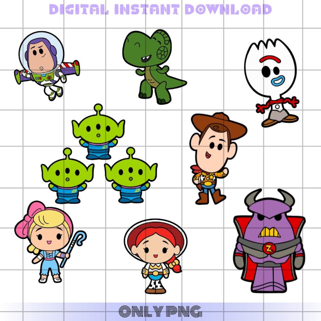 Baby Toy Story Characters Png Bundle, Cartoon Movie Digital File, Babby ...