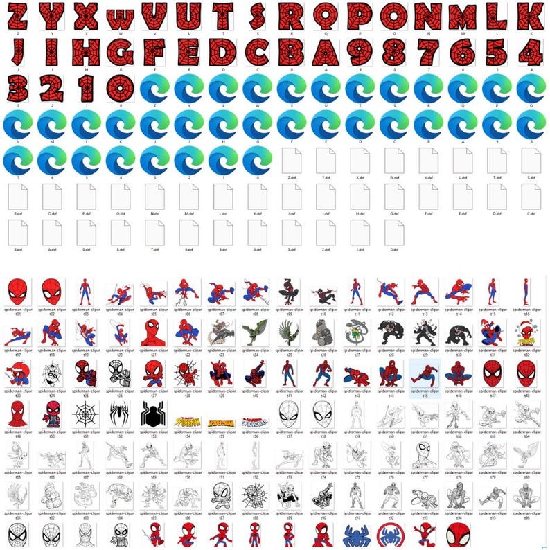 Spiderman Svg Bundle, Superhero Cut Files, Spiderman Alphabet Svg ...