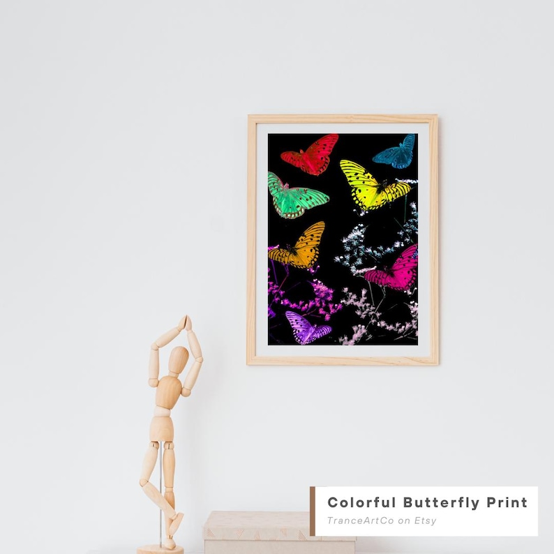 Colorful Butterfly Print - Etsy
