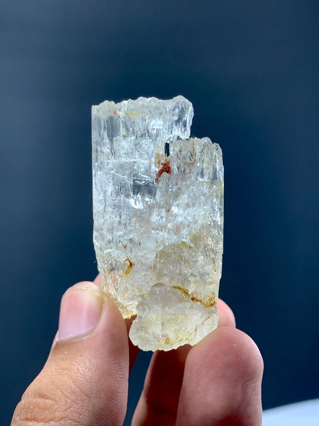 Unique Etched Termination Beryl Var Goshenite Crystal , Colorless Beryl ...
