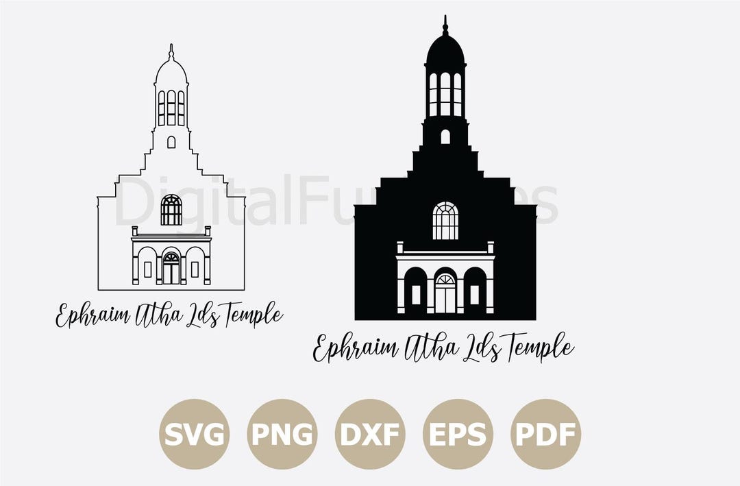 Ephraim Utah LDS Temple SVG, LDS Temples Svg Cut File, Temple ...