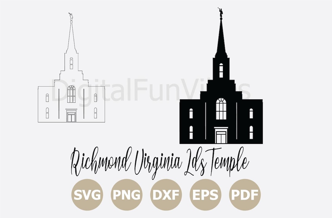 Richmond Virginia LDS Temple SVG: Religious Vector Cut Files (digital ...