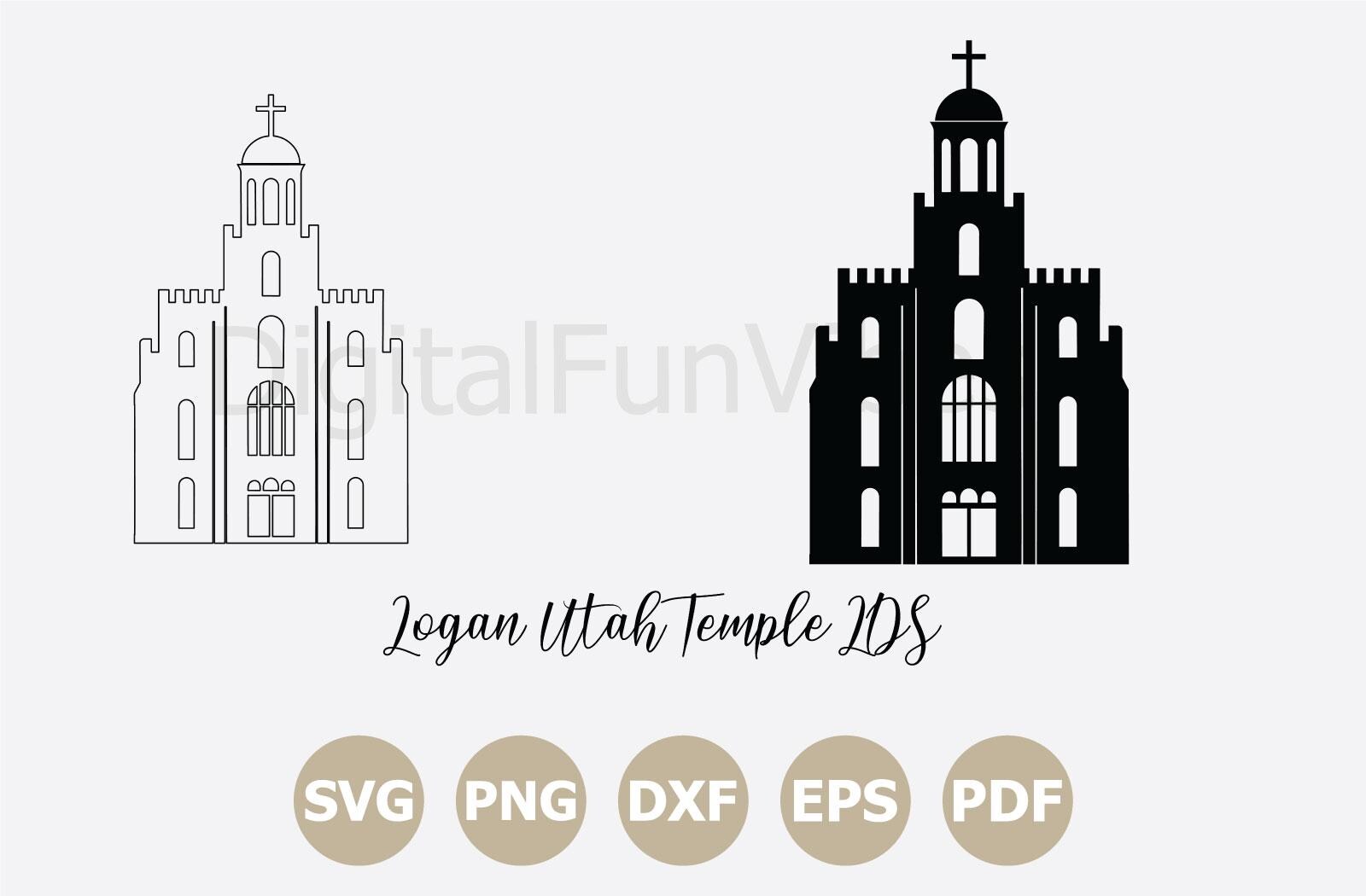 Logan Utah LDS Temple SVG: Religious Silhouette Cut Files (digital ...