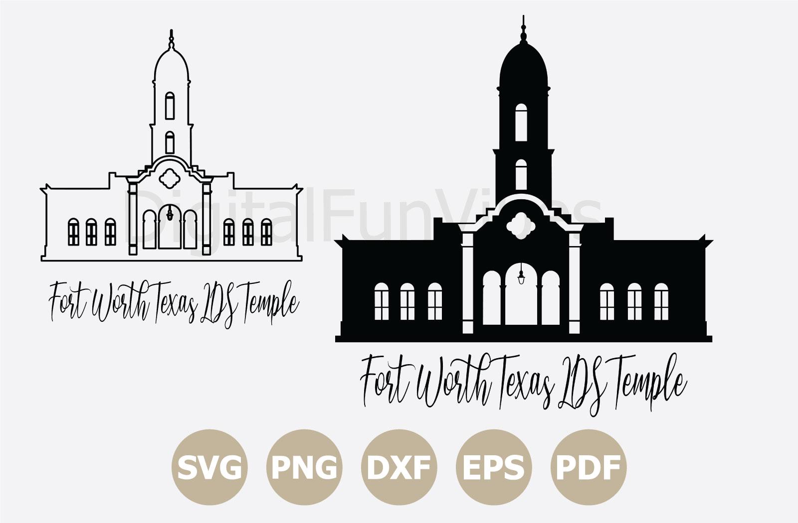 Fort Worth Texas LDS Temple SVG, LDS Temples Svg Cut File, Temple ...