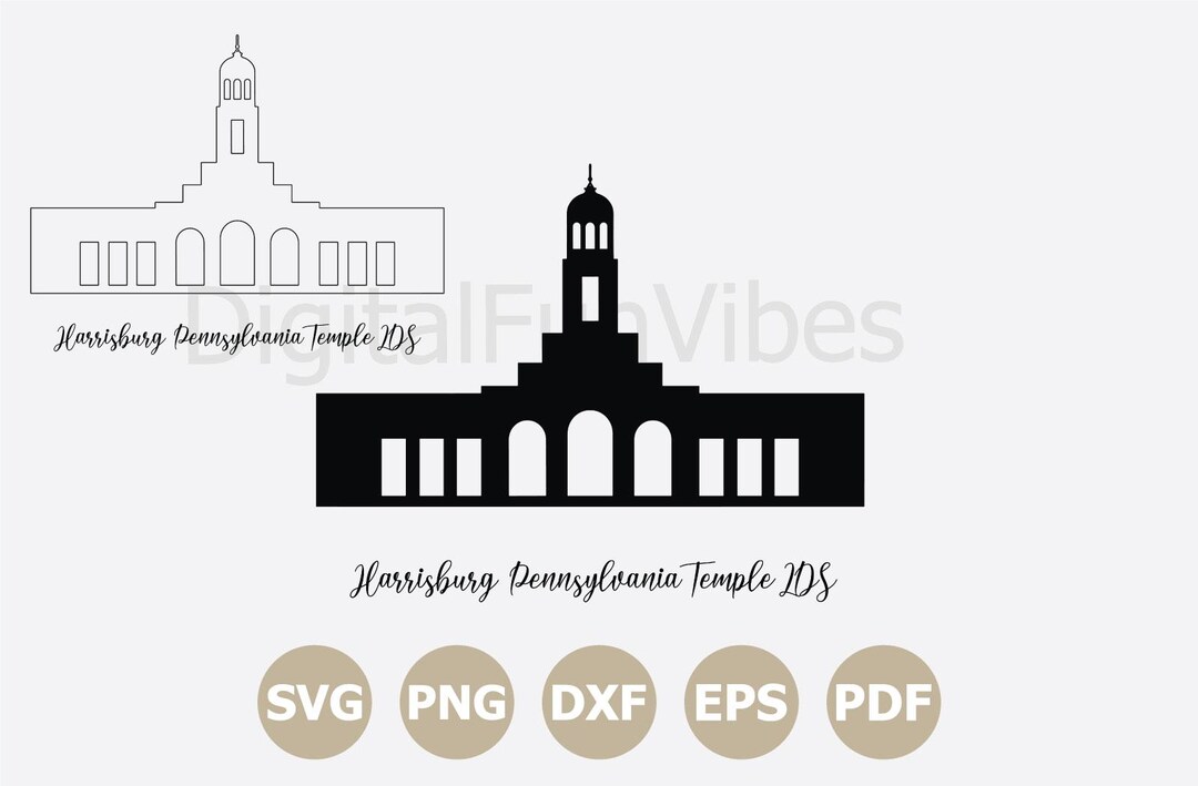 Harrisburg Pennsylvania Temple LDS SVG Cut File (digital Download ...