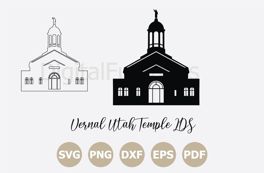 Vernal Utah Temple LDS SVG, LDS Temples Svg Cut Files, Temples ...