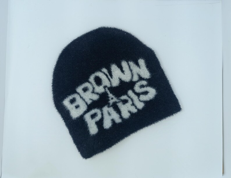 Custom Mohair Beanie Women's and Men's Mohair Beanie Color Block Knit ...