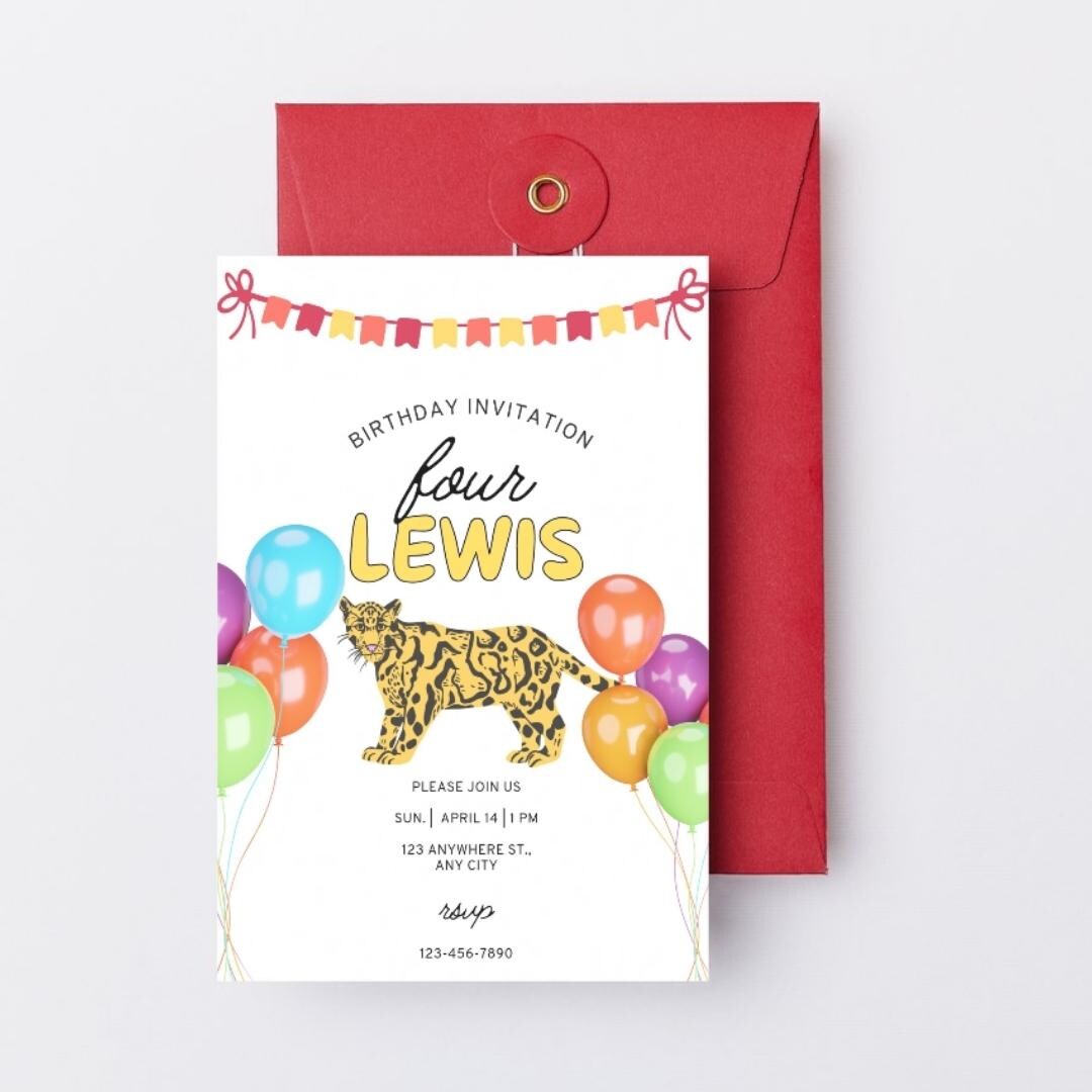 Editable Birthday Invitation Template | Colorful Party Card for Boys ...