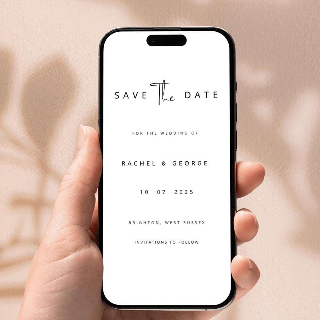 Save the Date E-invite Template, Digital Invite, Electronic Save the ...