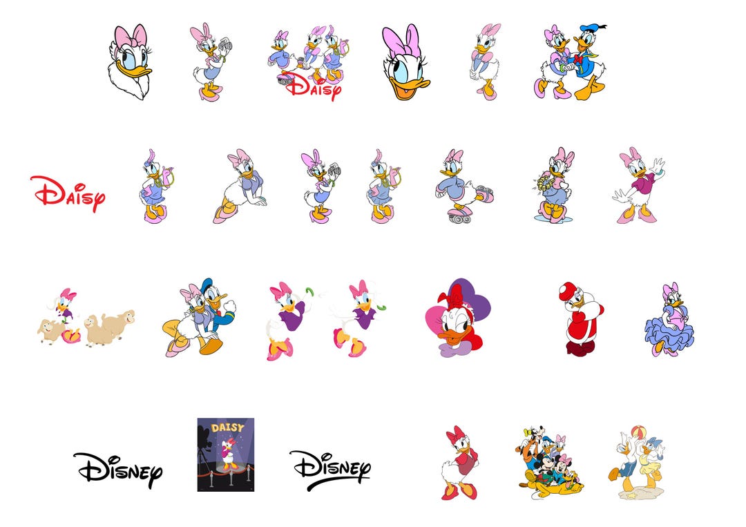 Daisy Duck Clipart Bundle (svg, Png, Eps, Dxf) (digital Download) - Etsy