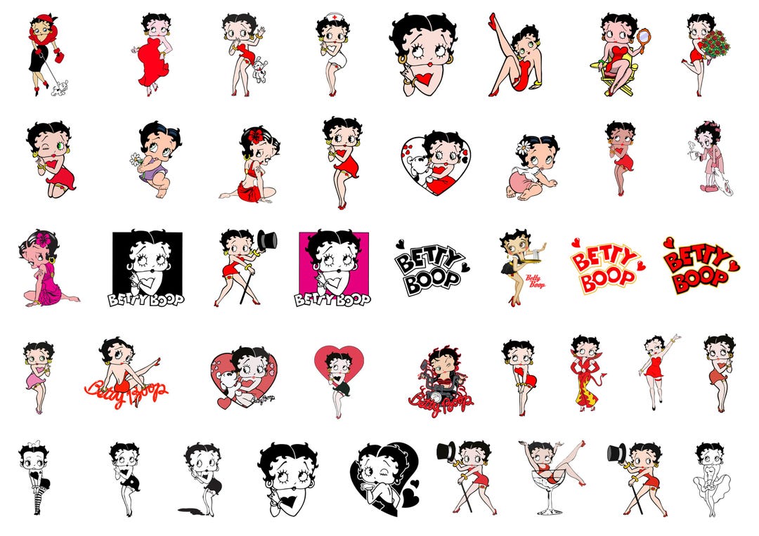 Betty Boop Bundle - Betty Boop Svg - Betty Boop Png - Design - PNG - SVG - Digital download - Etsy