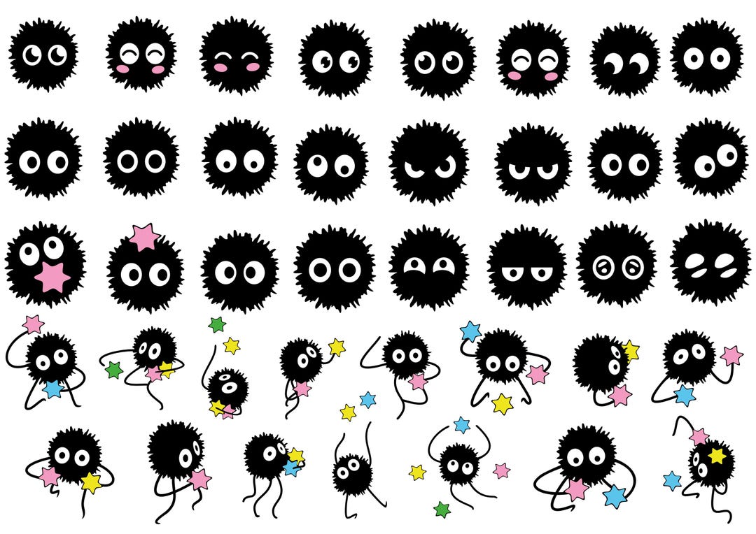 Soot Sprite SVG Bundle: 39 PNG & SVG Designs (digital Download) - Etsy UK