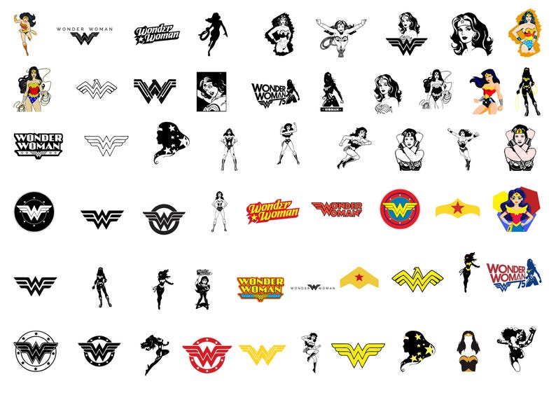Wonder Woman SVG PNG Bundle: 57 Designs (digital Download) - Etsy