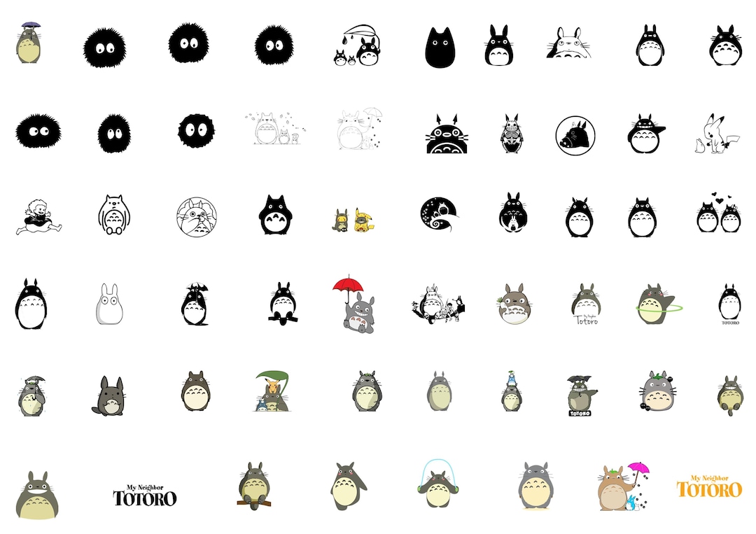 My Neighbor Totoro SVG PNG Bundle (digital Download) - Etsy
