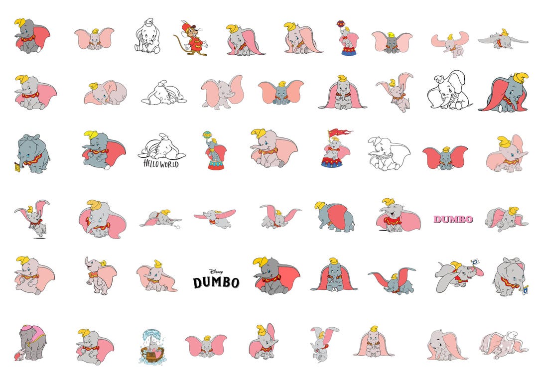 Dumbo Bundle - Dumbo Svg - Dumbo Png - Design - PNG - SVG - Digital ...
