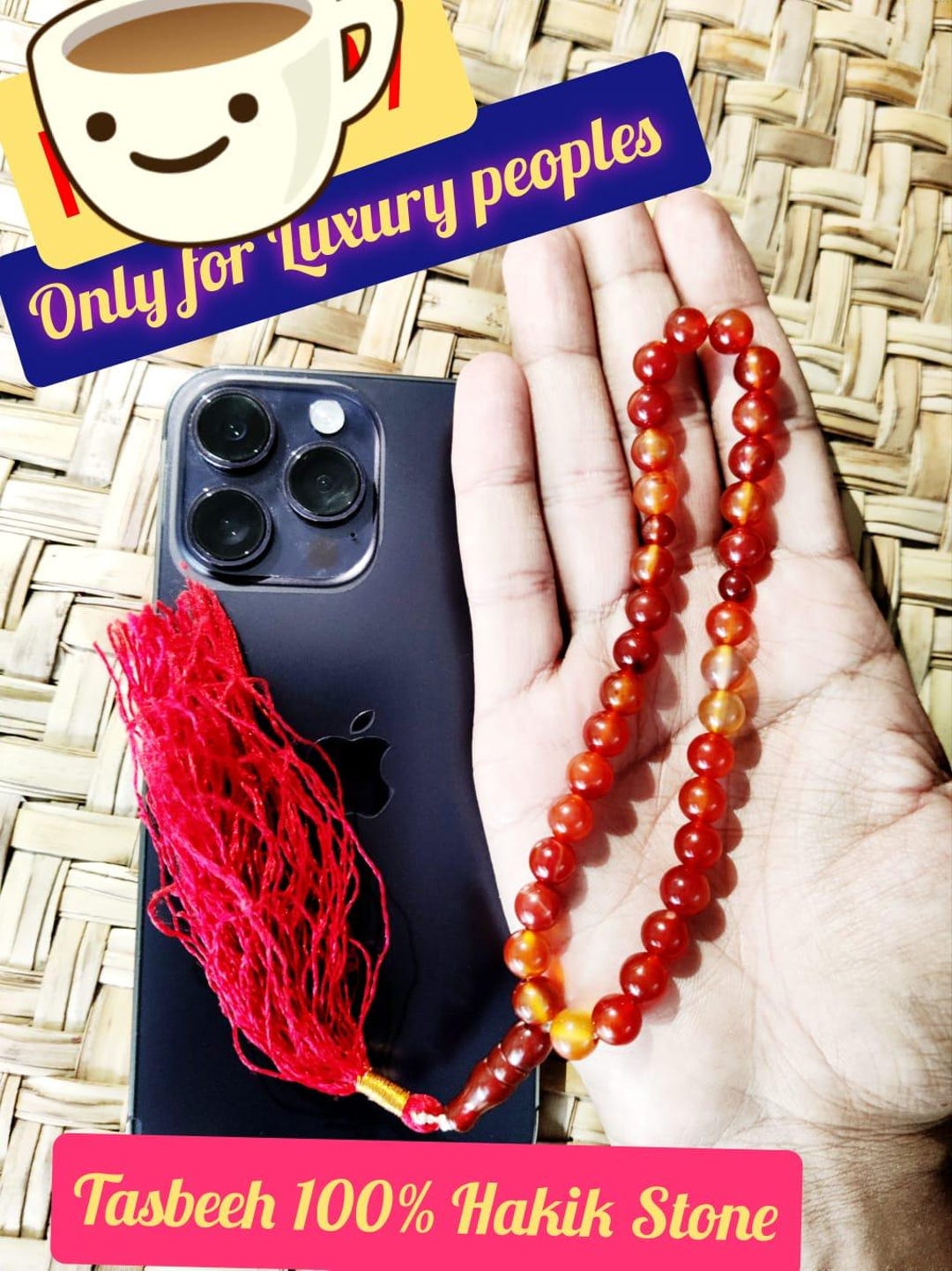 World Unique Stone Hand Made Tasbeeh for Men and Women Its Natural Only ...