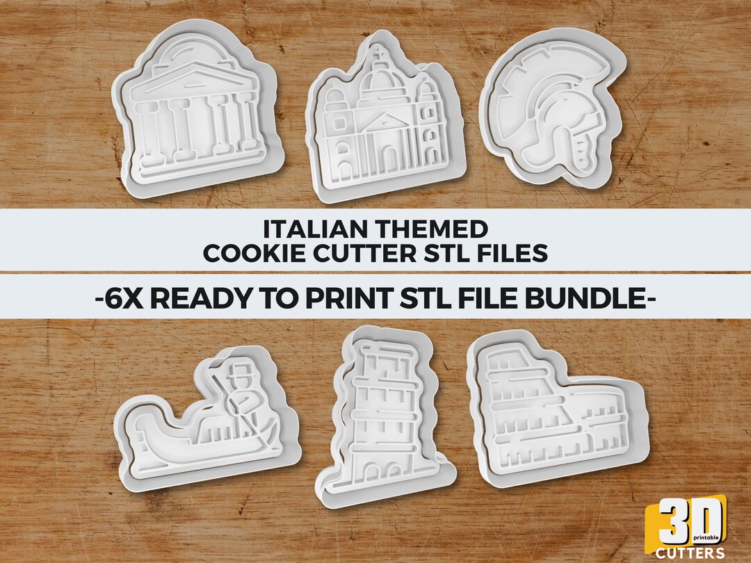 Italy Landmarks Cookie Cutter STL Bundle: 3D Printable Stamps (digital ...