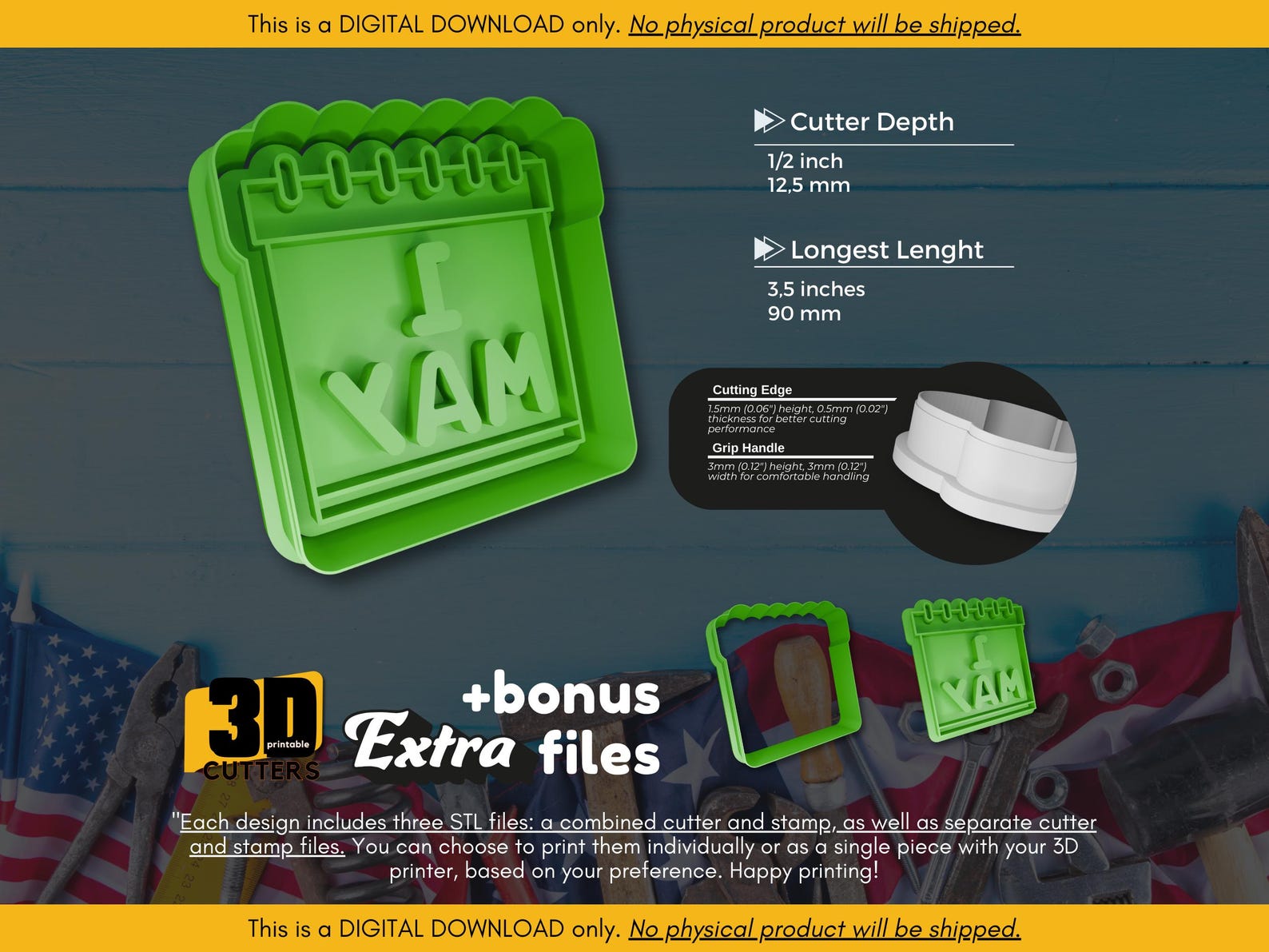 Labor Day Cookie Cutter Stl Bundle, Printable Worker Tools Stl Set ...