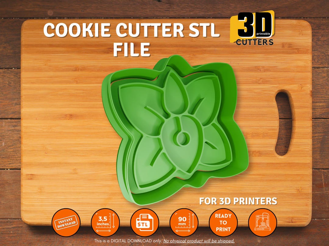 Orchid Cookie Cutter STL File: Tropical Flower, 3D Printable (digital ...