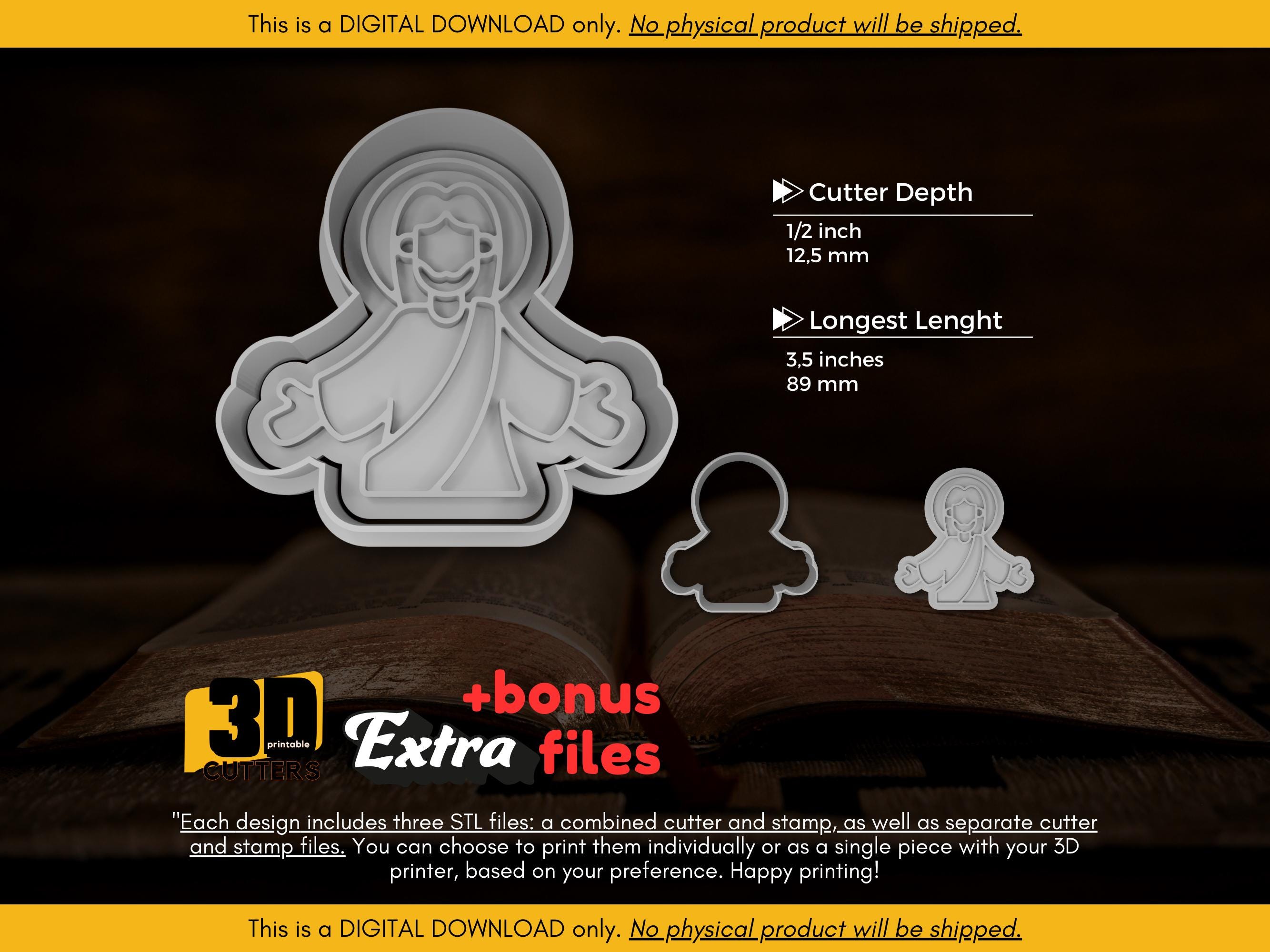 Christian Cookie Cutter STL File: Jesus, Cross, Nun (digital Download ...