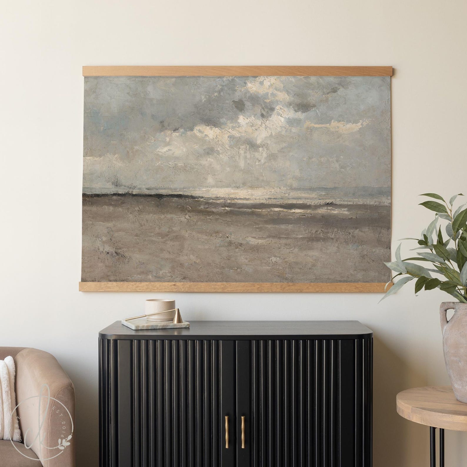 Ocean Landscape Wall Art | Large Coastal Canvas With Isaiah 43:2 ...